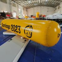 China Customized Inflatable Long Tube Swimming Buoy 0.65mm PVC Floating Marker Water Buoy for sale