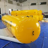 China Customized Inflatable Long Tube Swimming Buoy 0.65mm PVC Floating Marker Water Buoy for sale