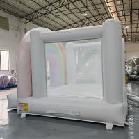 China Pastel Inflatable Rainbow Bounce Castle 3.0m x 3.0m Kids Jumping Bouncy House with CE Blower for sale