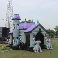 China Commercial Grade Halloween Inflatable Bounce House 6x4M Custom PVC Jumper Castle for sale