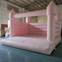 China Commercial Pink Inflatable Bouncy Castle 13ft x 13ft x 10ft Wedding Bounce House for Party Rental for sale