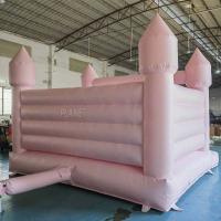 China Commercial Pink Inflatable Bouncy Castle 13ft x 13ft x 10ft Wedding Bounce House for Party Rental for sale