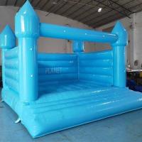 China Commercial Blue Inflatable Bouncer House 13ft x 13ft x 10ft Jumping Castle for Party Rental for sale