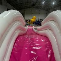 China Customized Airtight PVC Inflatable Water Yacht Slide 0.9mm Thickness Floating Dock Slide for Sea for sale