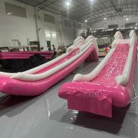 China Customized Airtight PVC Inflatable Water Yacht Slide 0.9mm Thickness Floating Dock Slide for Sea for sale