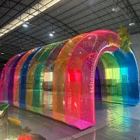 China Giant Colorful Inflatable Arch Tunnel 8x6x4m Customizable PVC Entrance Decoration for sale