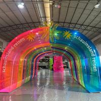 China Giant Colorful Inflatable Arch Tunnel 8x6x4m Customizable PVC Entrance Decoration for sale
