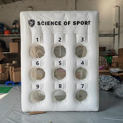 China Customized Inflatable Football Toss Game 1.95x2.5m PVC Soccer Target Goal for Carnival Practice for sale