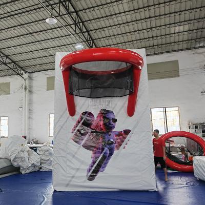 China Interactive Inflatable Basketball Shootout Game 10ft Target Toss for Commercial Use for sale