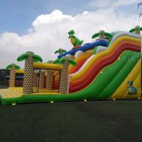 China Commercial Grade Inflatable Dinosaur Bouncy Castle with Slide 4m x 3m x 2.5m for sale
