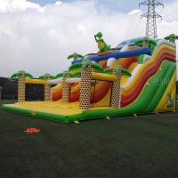 China Commercial Grade Inflatable Dinosaur Bouncy Castle with Slide 4m x 3m x 2.5m for sale