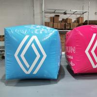 China Custom Air Sealed Inflatable Cubic Buoy 1.5m Floating Square Buoy for Water Park for sale