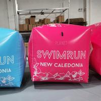 China Custom Air Sealed Inflatable Cubic Buoy 1.5m Floating Square Buoy for Water Park for sale