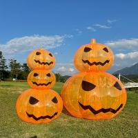China Airtight Halloween Inflatable Orange Pumpkin 60-300cm Custom PVC Party Garden Decoration for sale