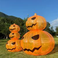 China Airtight Halloween Inflatable Orange Pumpkin 60-300cm Custom PVC Party Garden Decoration for sale