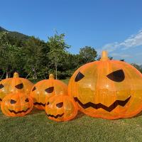 China Airtight Halloween Inflatable Orange Pumpkin 60-300cm Custom PVC Party Garden Decoration for sale