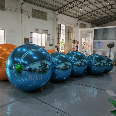 China Giant Hanging PVC Inflatable Mirror Ball 60-300cm Reflective Disco Party Decor for sale