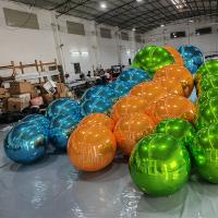 China Giant Hanging PVC Inflatable Mirror Ball 60-300cm Reflective Disco Party Decor for sale