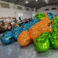 China Giant Hanging PVC Inflatable Mirror Ball 60-300cm Reflective Disco Party Decor for sale