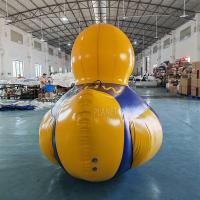 China Custom Inflatable Yellow Duck 4m 5m 6m PVC Tarpaulin Water Floating Advertising Balloon for sale
