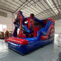 China Commercial Grade Inflatable Spider Man Bounce House Jumping Castle Slide 5x5m Custom for sale
