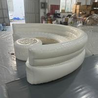 China Customized Airtight LED Inflatable Round Sofa 3M Diameter PVC Lounge Chair with Table for sale