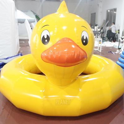 China Custom PVC Inflatable Duck Swim Ring for Children Outdoor Summer Floating Boat Seat for sale