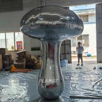 China Inflatable Mushroom Model 2.5m Height PVC Mirror Ball Christmas Decoration for sale