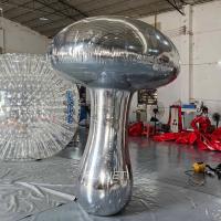 China Inflatable Mushroom Model 2.5m Height PVC Mirror Ball Christmas Decoration for sale