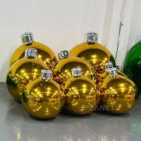 China Double Layer PVC Giant Inflatable Christmas Ormanets with Mirror Effect for sale