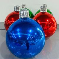 China Double Layer PVC Giant Inflatable Christmas Ormanets with Mirror Effect for sale