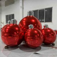 China Double Layer PVC Giant Inflatable Christmas Ormanets with Mirror Effect for sale