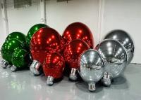 China Giant Inflatable Mirror Ball 200cm Reflective PVC Double Layer Party Decoration for sale
