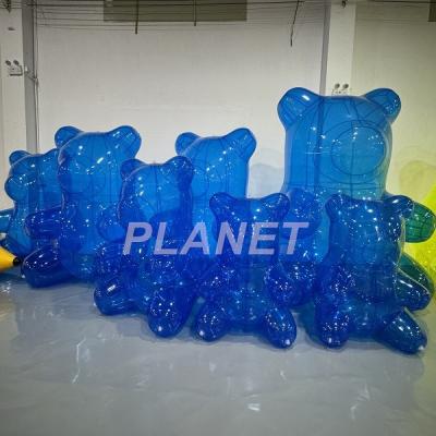 China Clear PVC Inflatable Transparent Bear 1.2m for Event Decoration for sale