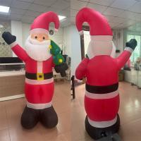 China Giant Oxford Cloth Inflatable Santa Claus 1.8m Tall for Christmas Decoration for sale