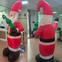 China Giant Oxford Cloth Inflatable Santa Claus 1.8m Tall for Christmas Decoration for sale
