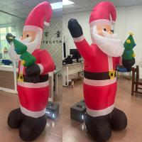 China Giant Oxford Cloth Inflatable Santa Claus 1.8m Tall for Christmas Decoration for sale
