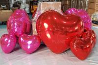 China Customizable Inflatable Mirror Heart Ball 40-400cm PVC Reflective Decoration for Outdoor Events for sale