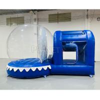 China 3m Christmas Inflatable Snow Globe Photo Booth with Jumping Bouncing Tunnel Customizable for sale
