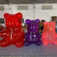 China Custom Colorful PVC Inflatable Transparent Bear Decoration 1.2m to 3.0m for sale