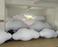 China Airtight PVC Inflatable Hanging White Cloud Balloon 1m Width for Ceiling Decoration for sale