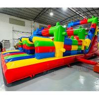 China Commercial PVC Inflatable Obstacle Course 39.3x11.4x11.7ft for Kids & Adults Rental Business for sale