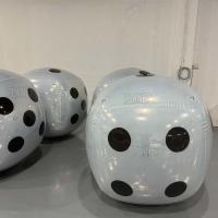 China Giant Inflatable Dice PVC Inflatable Dice Cube Dice Props for Decoration for sale