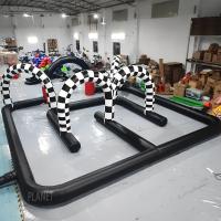 China Inflatable Bumper Car Race Track 6x6m PVC Go Kart Arena for Outdoor Sports for sale