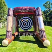 China Inflatable Axe Throwing Game 3m x 2.4m Outdoor Fun for Kids and Adults for sale
