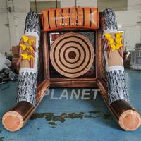 China Inflatable Axe Throwing Game 3m x 2.4m Outdoor Fun for Kids and Adults for sale