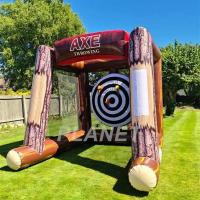 China Inflatable Axe Throwing Game 3m x 2.4m Outdoor Fun for Kids and Adults for sale