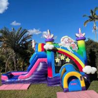 China Commercial Unicorn Inflatable Bounce House 32ft x 16ft Heavy Duty PVC for sale