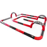 China Portable PVC Inflatable Go Kart Track 20x15m Customizable Race Car Track for sale