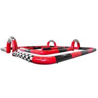 China Portable PVC Inflatable Go Kart Track 20x15m Customizable Race Car Track for sale